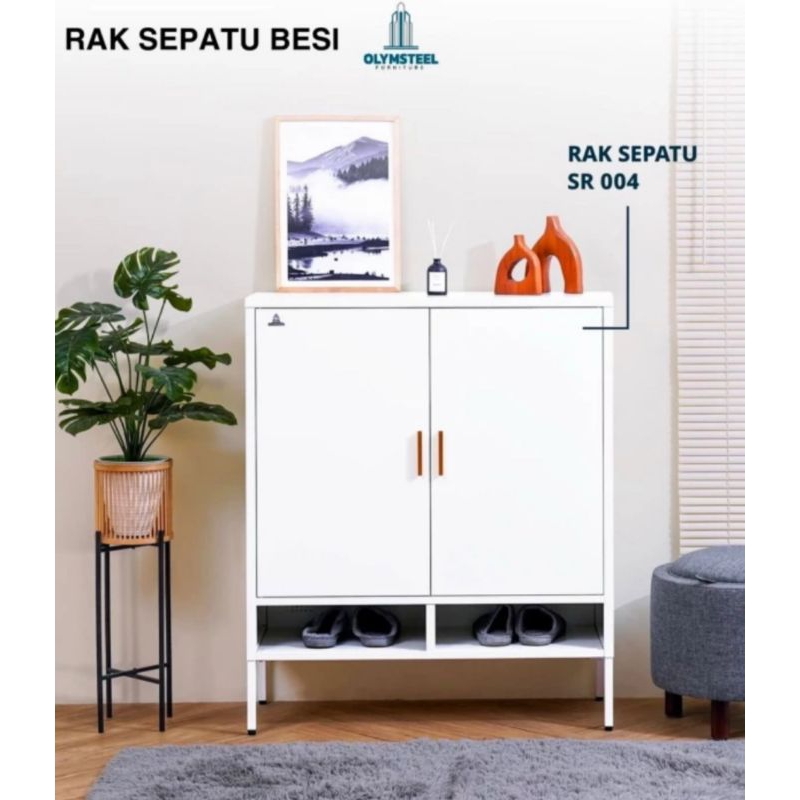 Jual Rak Sepatu Besi 6 Penyimpanan Lemari Sepatu Besi - Olymsteel SR 004 | Shopee Indonesia