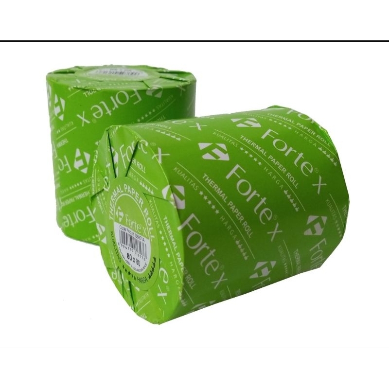 Jual Kertas Thermal Struk Kasir Forte Hijau 80x80 mm / Dus (50 Roll ...