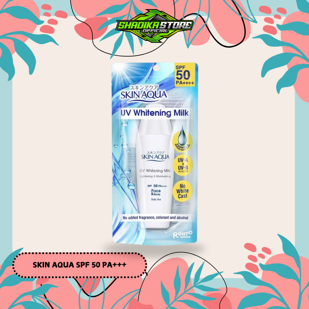 Jual Sunscreen Skin Aqua UV Whitening Milk 40g SPF 50 | Shopee Indonesia