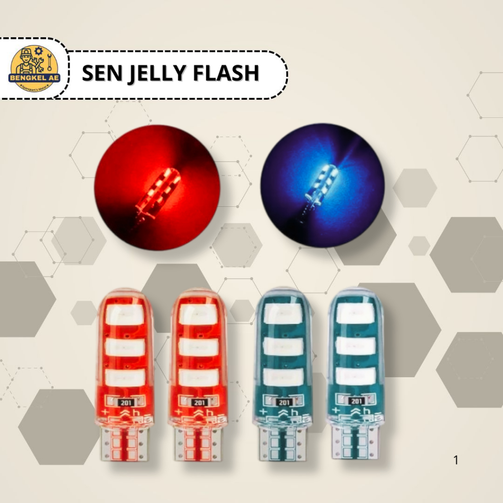 Jual Sen Jelly Flash || Lampu Led Sen Senja T10 Jelly 6 Mata Kedip ...