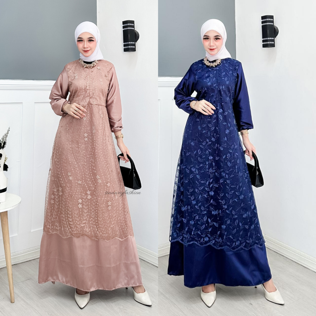 Jual GAMIS BRUKAT MUTIARA TILE GAMIS WANITA TERBARU PAKE TALI BUSUI | Shopee Indonesia