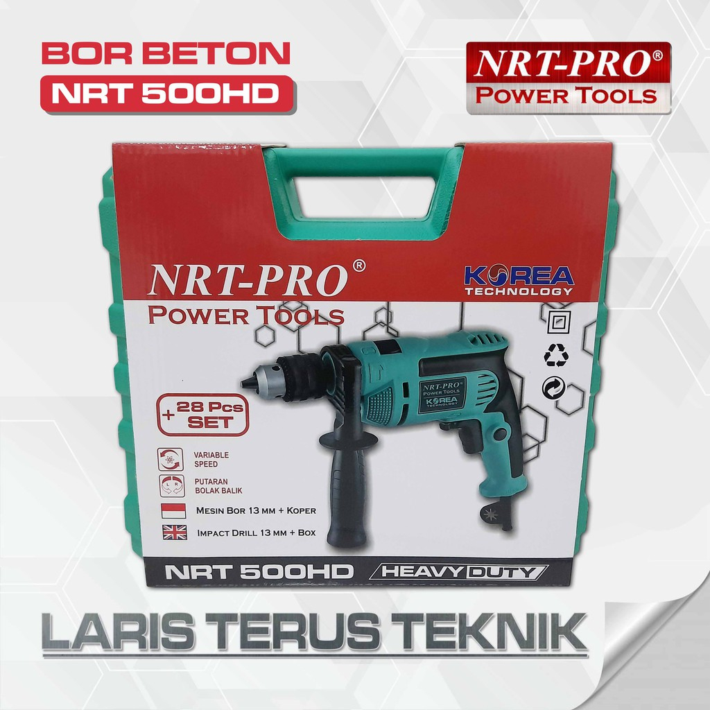 Jual Bor Beton Lengkap dengan Koper + Mata Bor Merk NRT PRO | Shopee ...