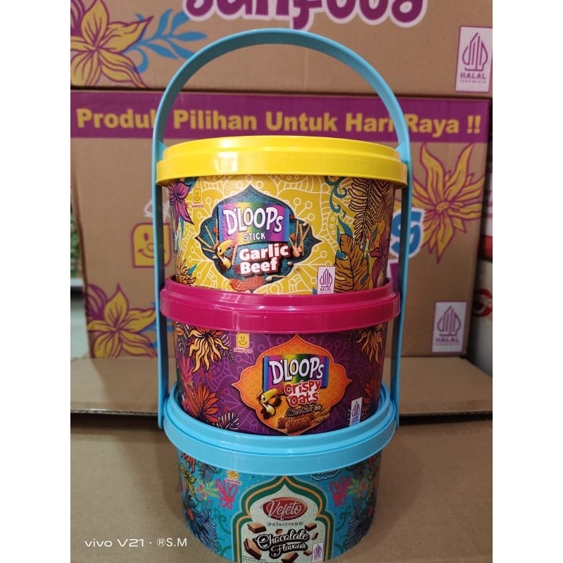 Jual PAKET PARSEL LEBARAN 2025 1 DUS ISI 6 -DLOOPS SANFOOD | Shopee ...