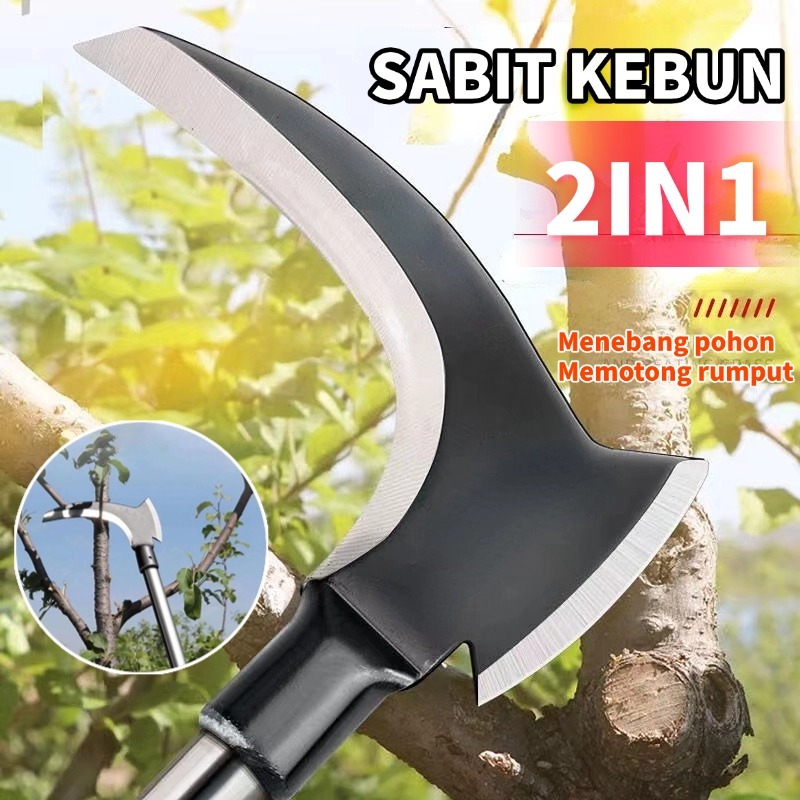 Jual 【40/50cm】Ukuran besar Alat Sabit Kapak Ganda Baja/ Padi Pembelah ...