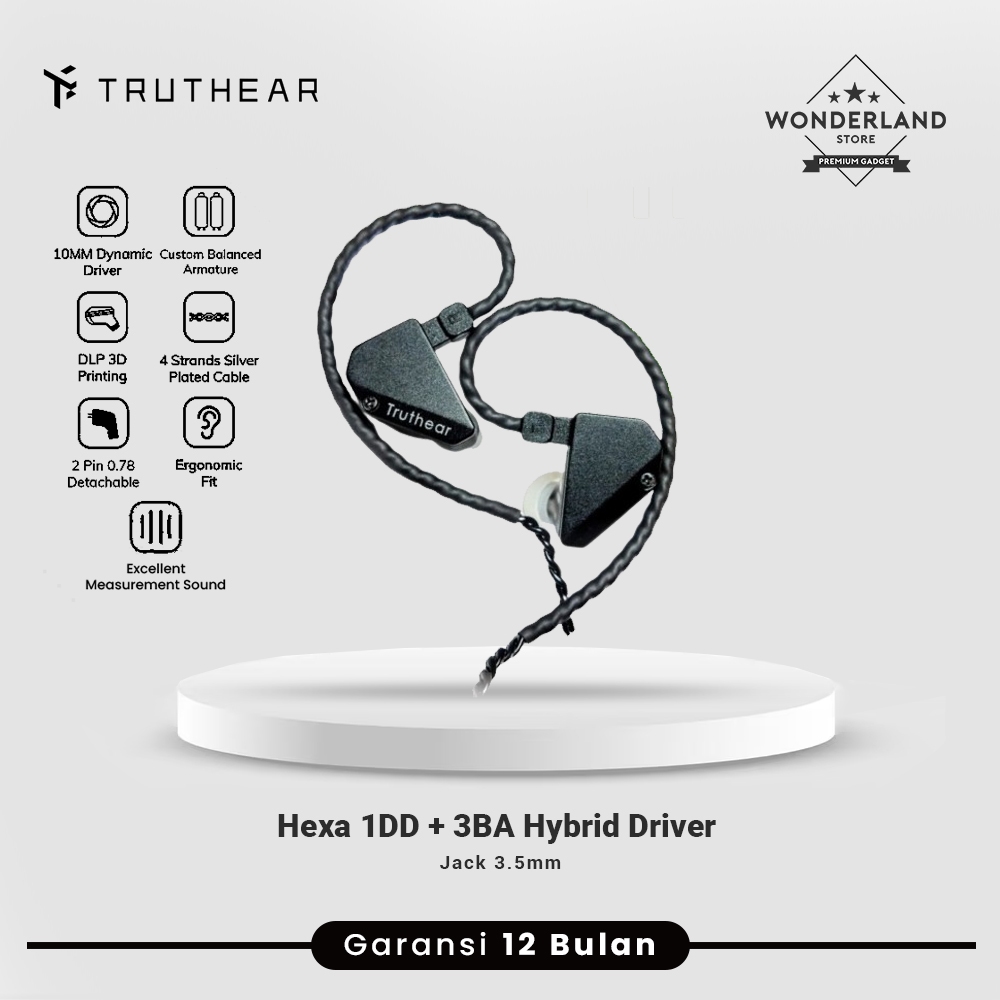 Jual TruthEar Hexa 1DD + 3BA Hybrid Driver Dynamic Driver IEM In Ear Monitor Earphone ...