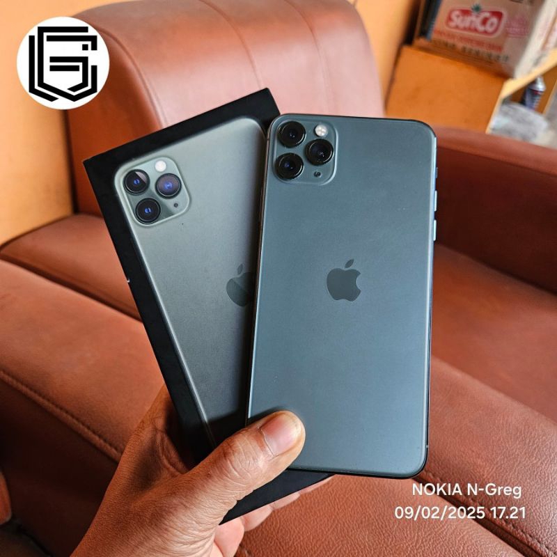 Jual iPhone 11 Pro Max 256 Ibox Matte Midnight Green Full Set Original ...