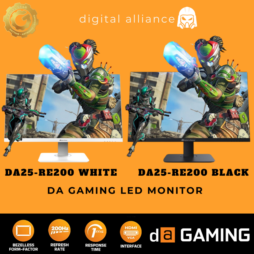 Jual Monitor LED Digital Alliance 24.5" 200Hz IPS FHD 99% SRGB 1ms Adaptive Sync HDMI Vesa Mount ...