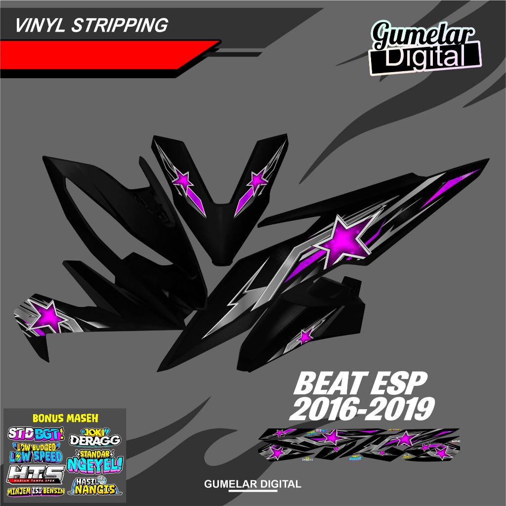Jual STRIPPING SIMPEL HONDA BEAT ESP BEAT STREET STAR DIESEL LIVERY 3 ...