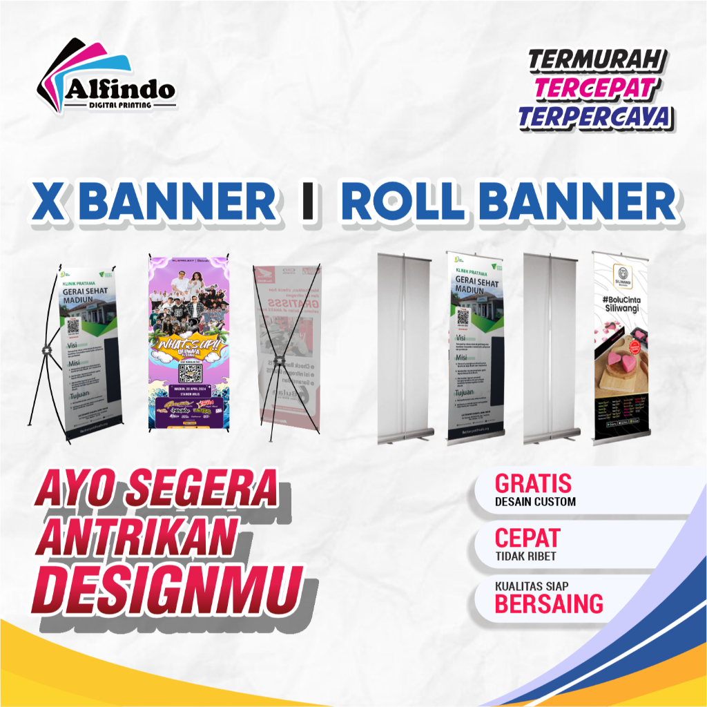 Jual PAKET X-BANNER 60X160 // PAKET ROLL UP BANNER // CETAK BANNER ...