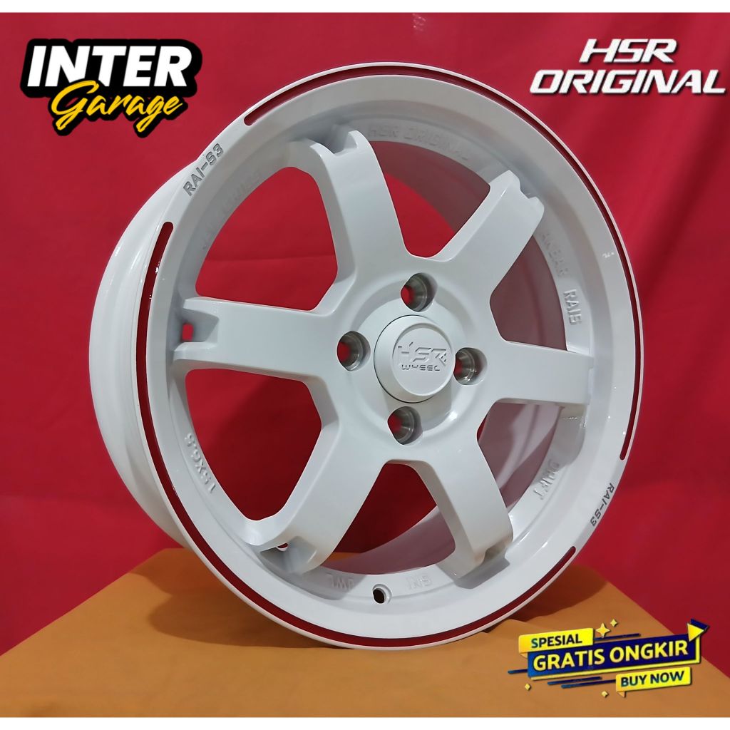 Jual JUAL VELG HSR RING 15 PCD 4X100 MASUK KE MOBIL Civic VTI, Estilo, Fit, Freed,Ferio,Genio ...