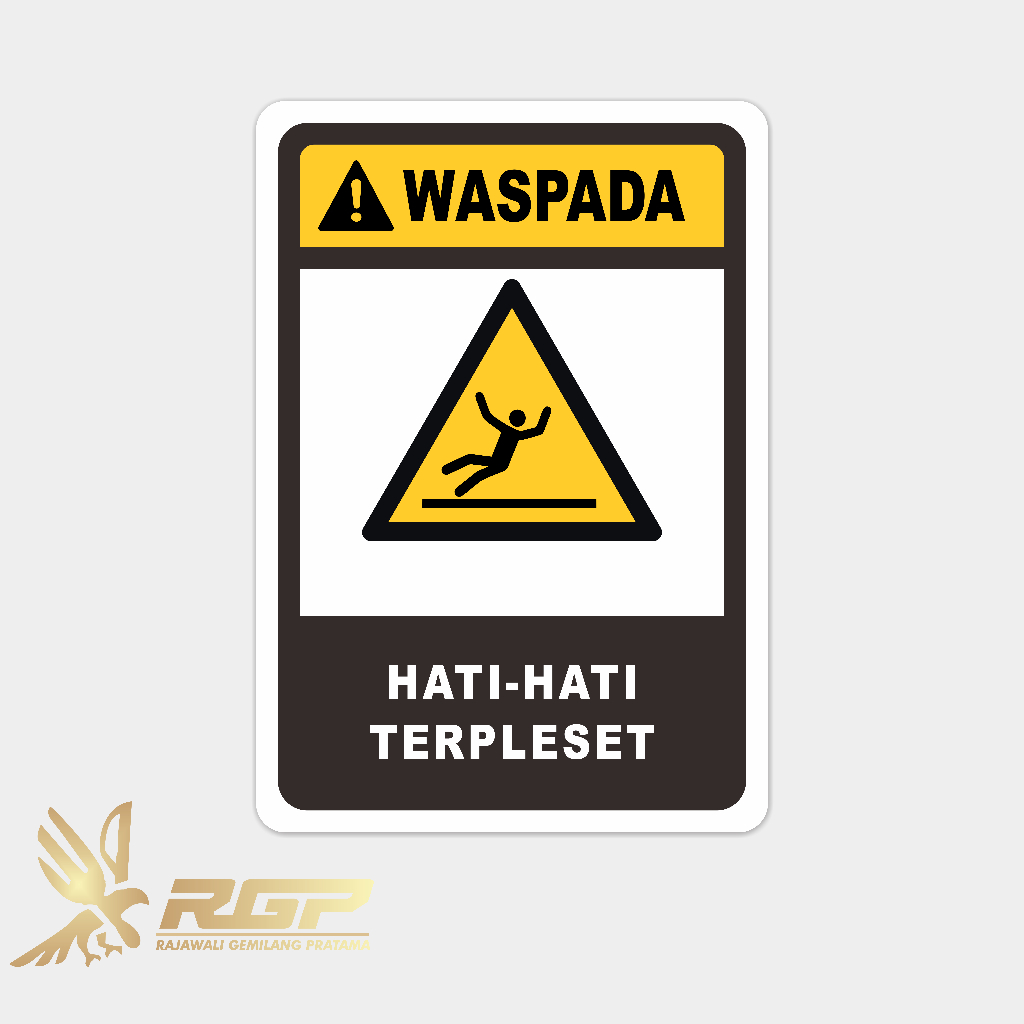 Jual Rambu K3 Waspada Hati Hati Terpleset - Plat Alumunium | Shopee ...