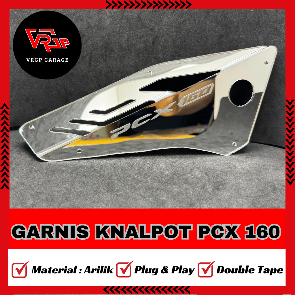 Jual VRGP Garnis Knalpot PCX 160 2021-2024/ Cover Knalpot PCX 160 ...