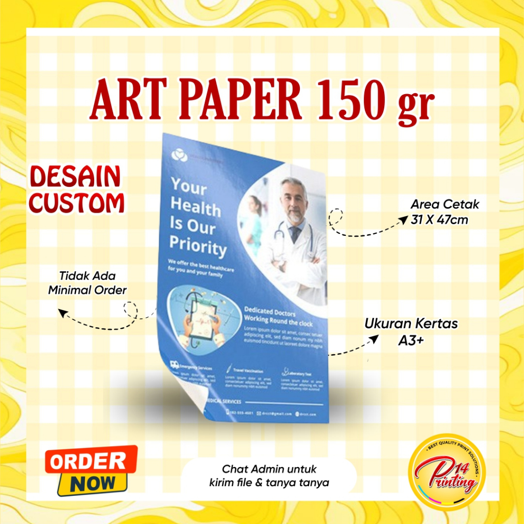 Jual Poster Art Paper 150gr | Ap 150gr | Art Paper Tipis | Brosur Ap150 ...