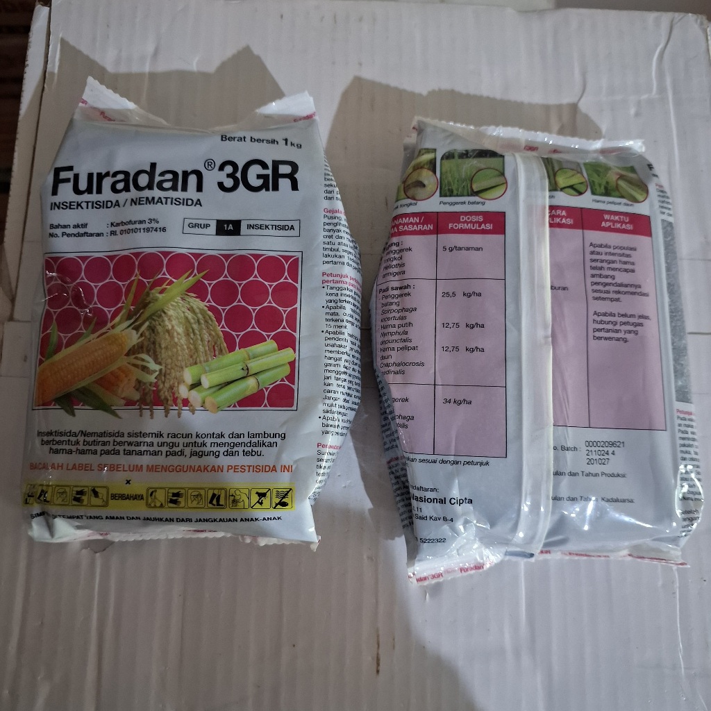 Jual Furadan 3 GR 1 Kg Kemasan Pabrik - Insektisida/Nematisida ...