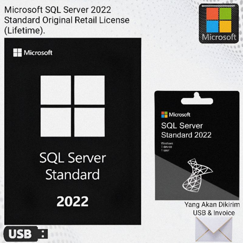 Jual SQL Server 2022 Standard Original Retail License (Lifetime ...