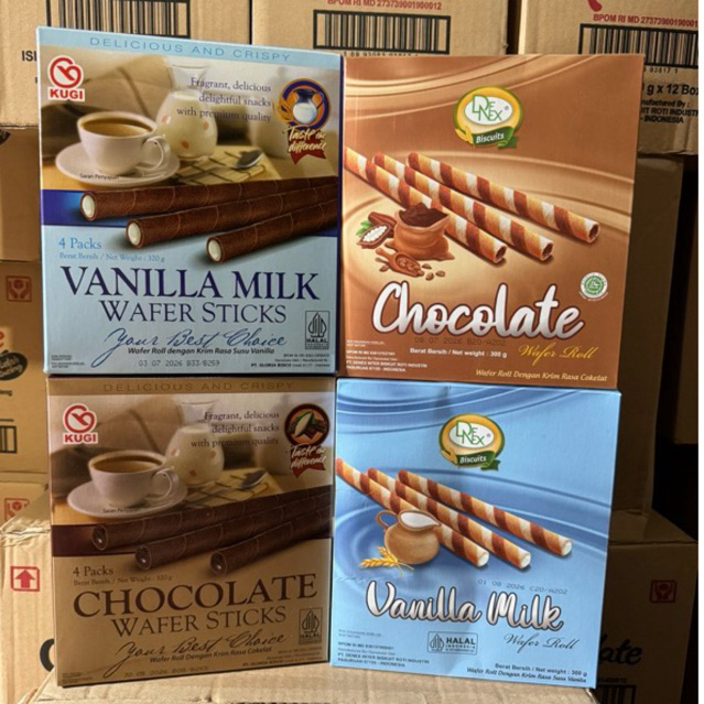 Jual KUGI wafer stik BOX BESAR 320gr / DENEX wafer roll box BESAR 300gr ...