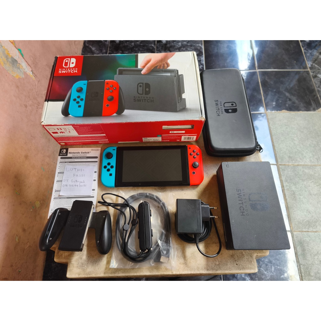 Jual Nintendo Switch v1 CFW Atmos Neon Fullset 256GB 00 | Shopee Indonesia