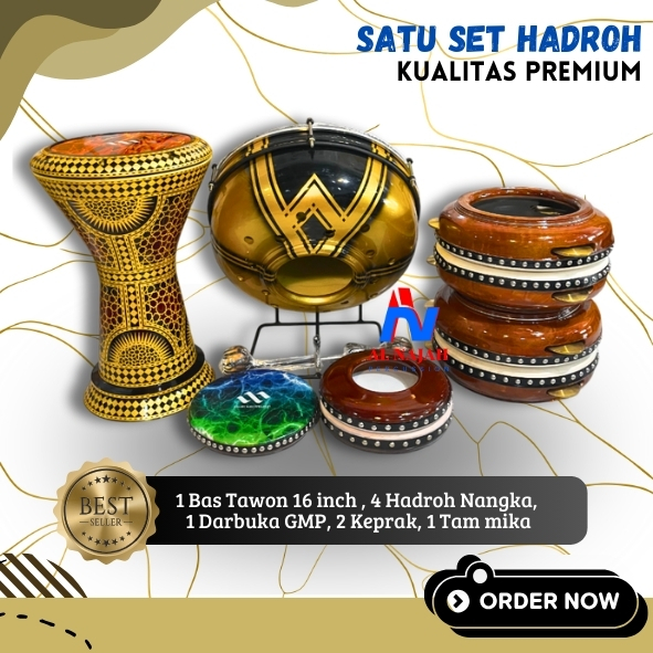 Jual Satu Set Alat Musik Hadroh Kualitas Premium Bas Sarang Tawon ...