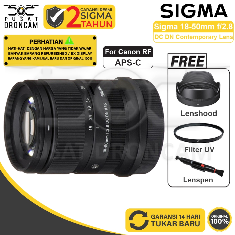 Jual Sigma 18-50mm f2.8 DC DN Contemporary for Canon RF APSC Sigma 18-50 mm f/2.8 Original Resmi ...