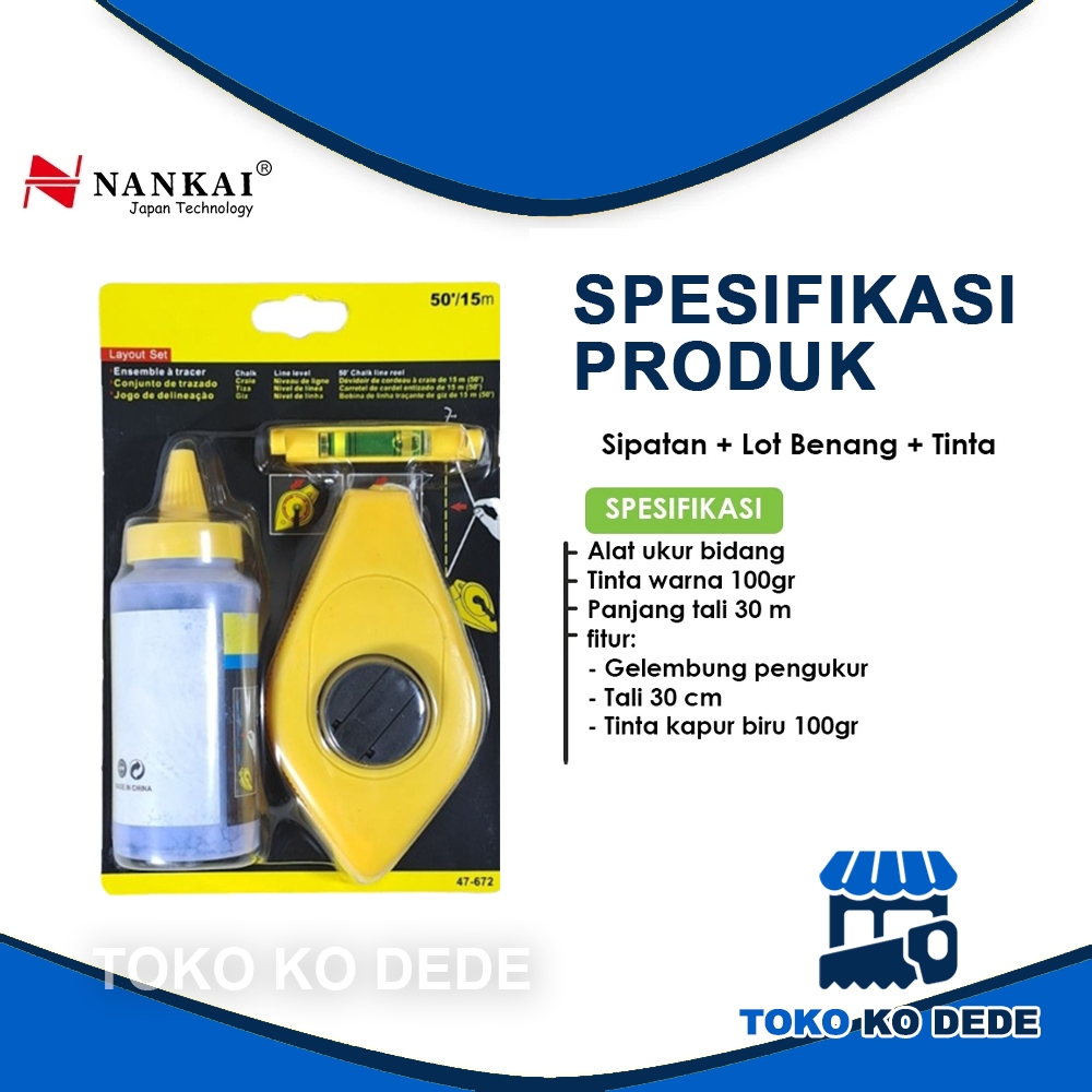 Jual Sipatan Nankai Tinta / Benang Sipat Tukang / Tarikan Benang Tinta ...