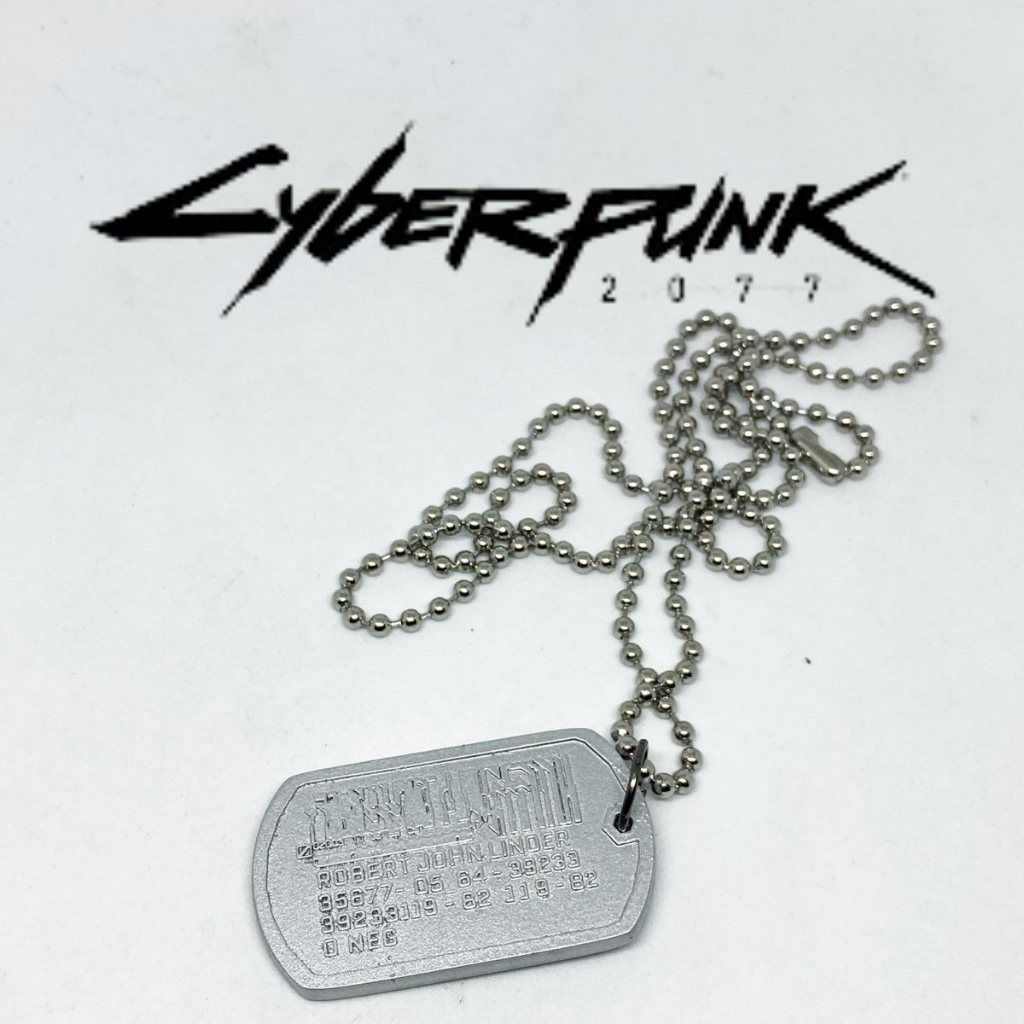 Jual Cyberpunk 2077 Johnny Silverhand Nameplate Dog Tags Necklace ...