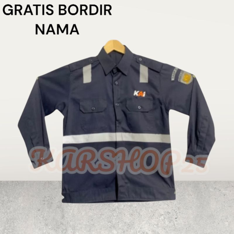 Jual SERAGAM SAFETY KAI TERBARU ATASAN BAJU SAFETY KAI KEMEJA SAFETY ...