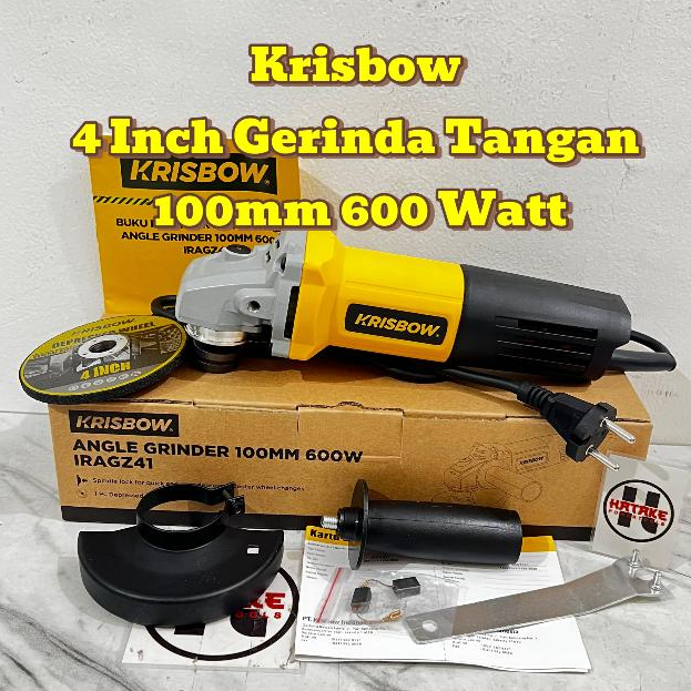 Jual KRISBOW IRAGZ41 Original Gerinda Tangan / Angle Grinder 4 Inch ...