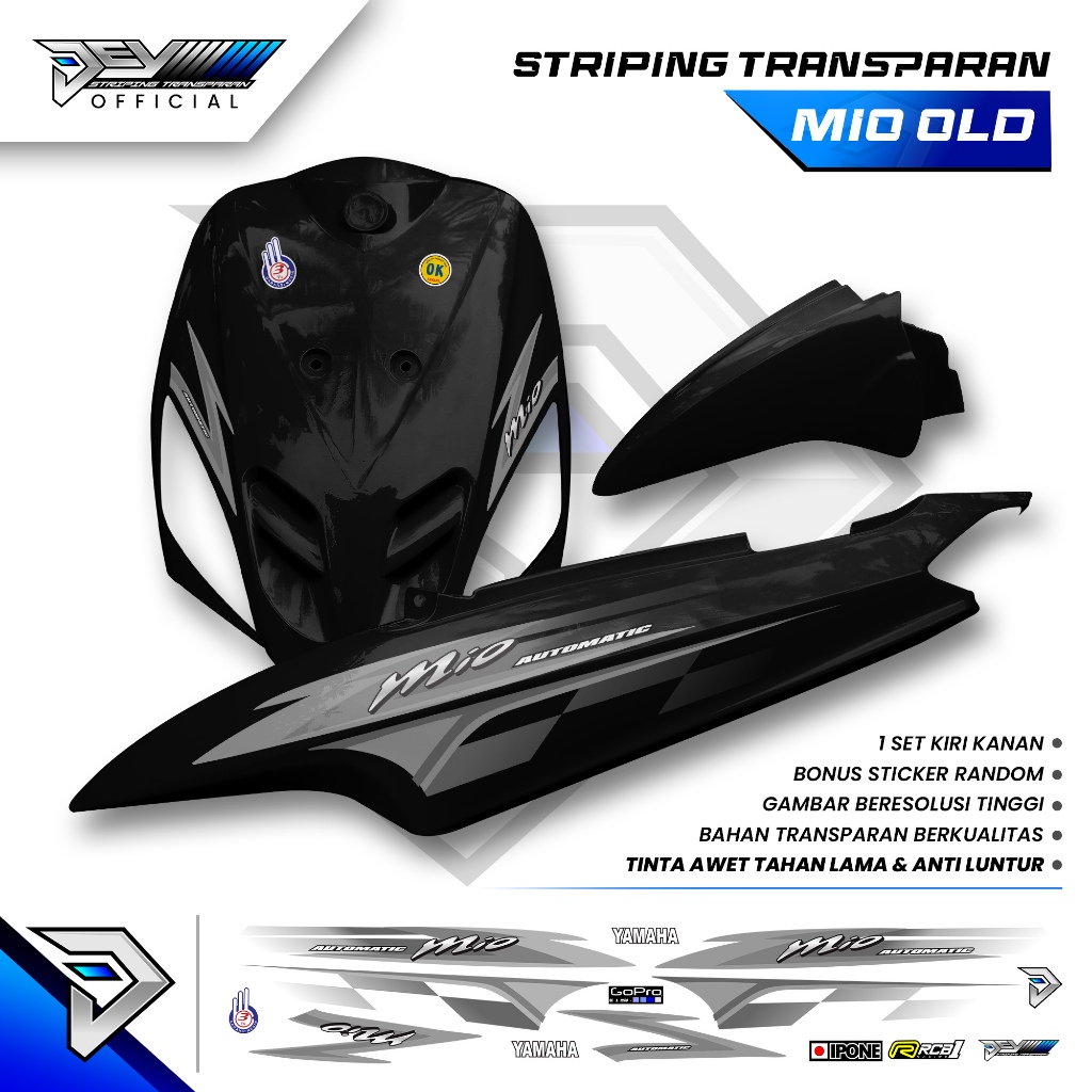 Jual STRIPING MIO SPORTY TRANSPARAN | MIO SMILE | MOTIF RACE | STICKER VARIASI YAMAHA MIO ...