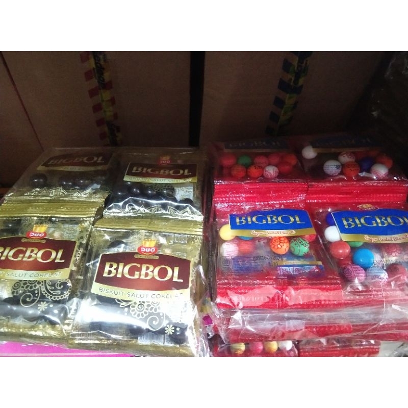 Jual Snack Big Bol Duo Rasa Cokelat dan Pelangi isi 20 Pcs / Pack ...
