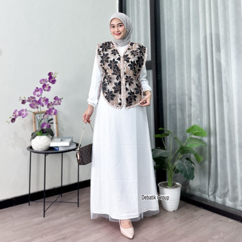 Jual Batik Official - Viona | Gamis pesta mewah elegan gamis lebaran 2025 model gamis terbaru ...