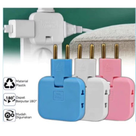 Jual Power socket extention plug lipat / Colokan lipat 3in1 / POWER ...