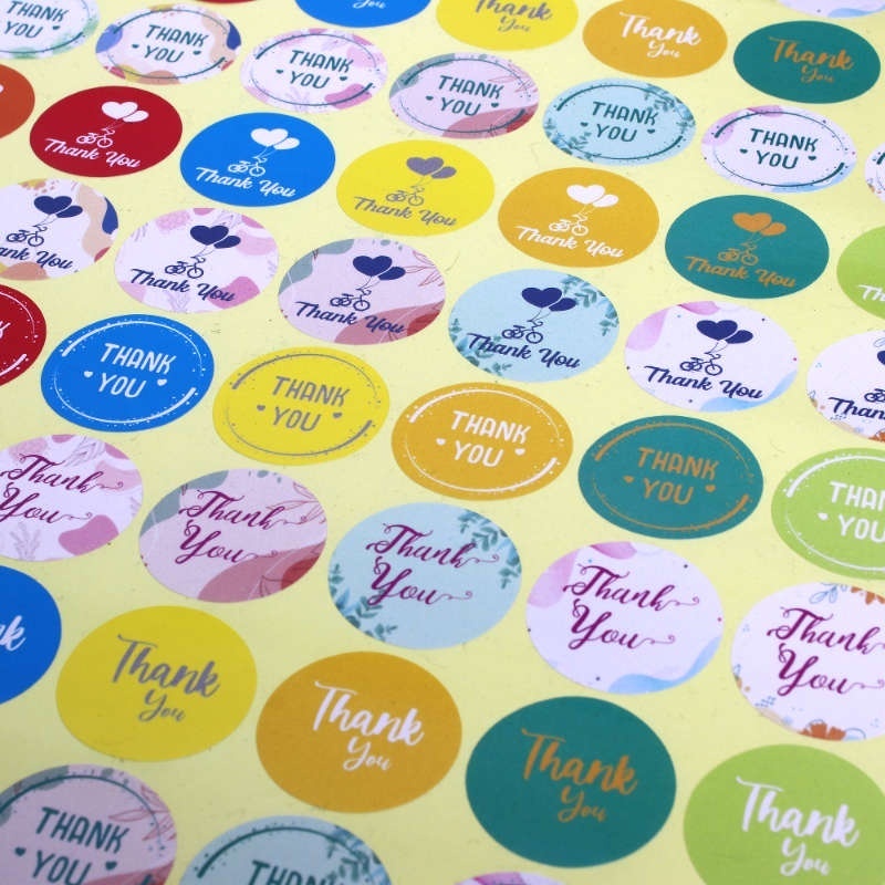 Jual Sticker Thank You | Stiker Terima Kasih | 48 Pcs / 1 lembar ...