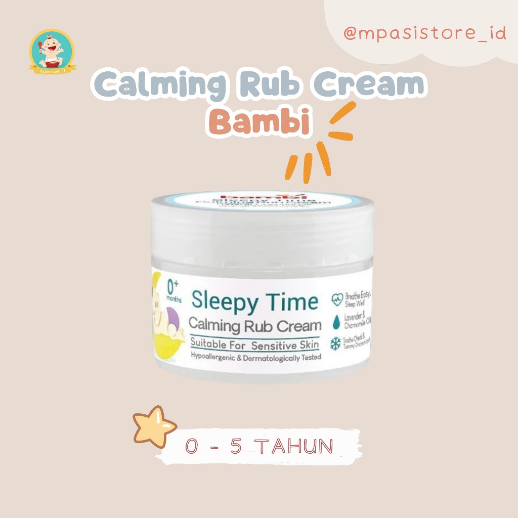 Jual Bambi Baby Sleepy Time Calming Rub Cream Krim Releksasi | Shopee ...