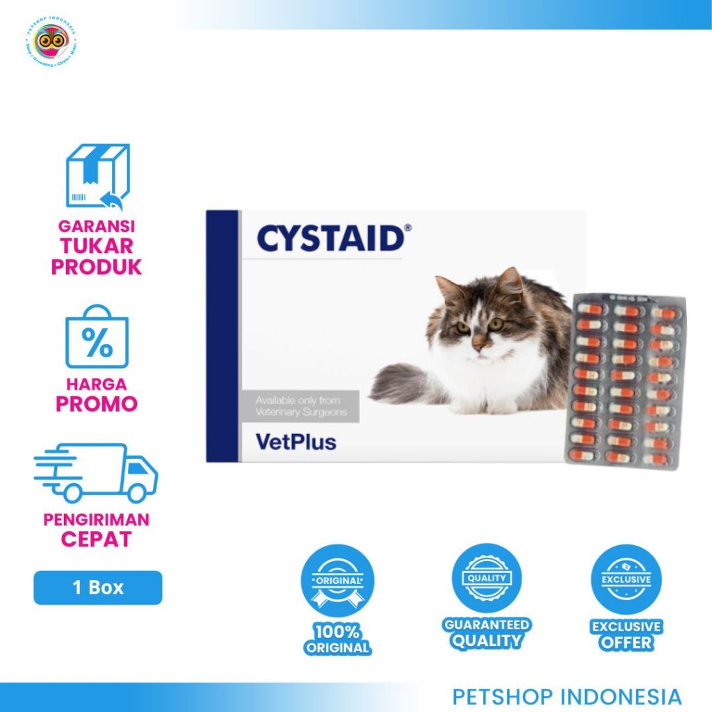Jual Cystaid Plus Vetplus 30 capsul/1 box - Obat Untuk Masalah Saluran ...