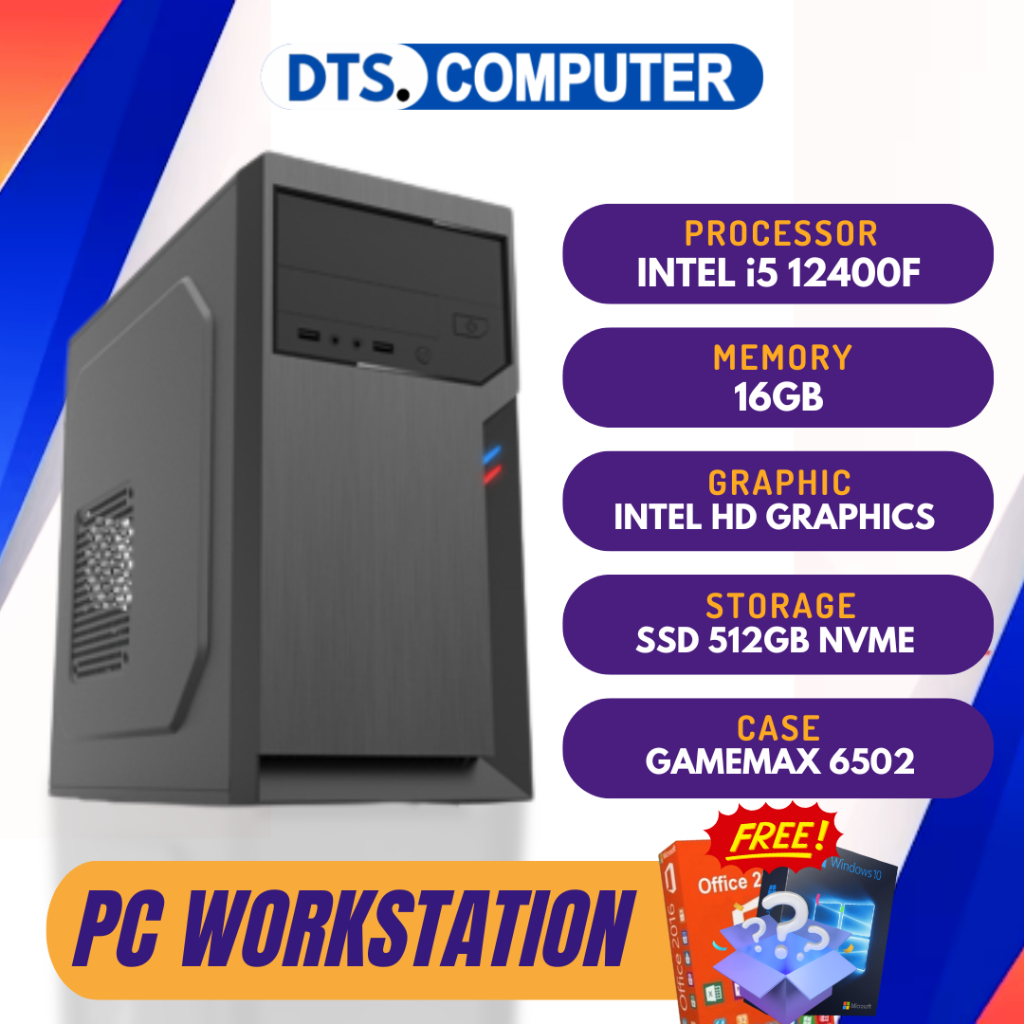 Jual PC Office Workstation | Intel i5 12400 | Intel HD Graphics |512GB ...