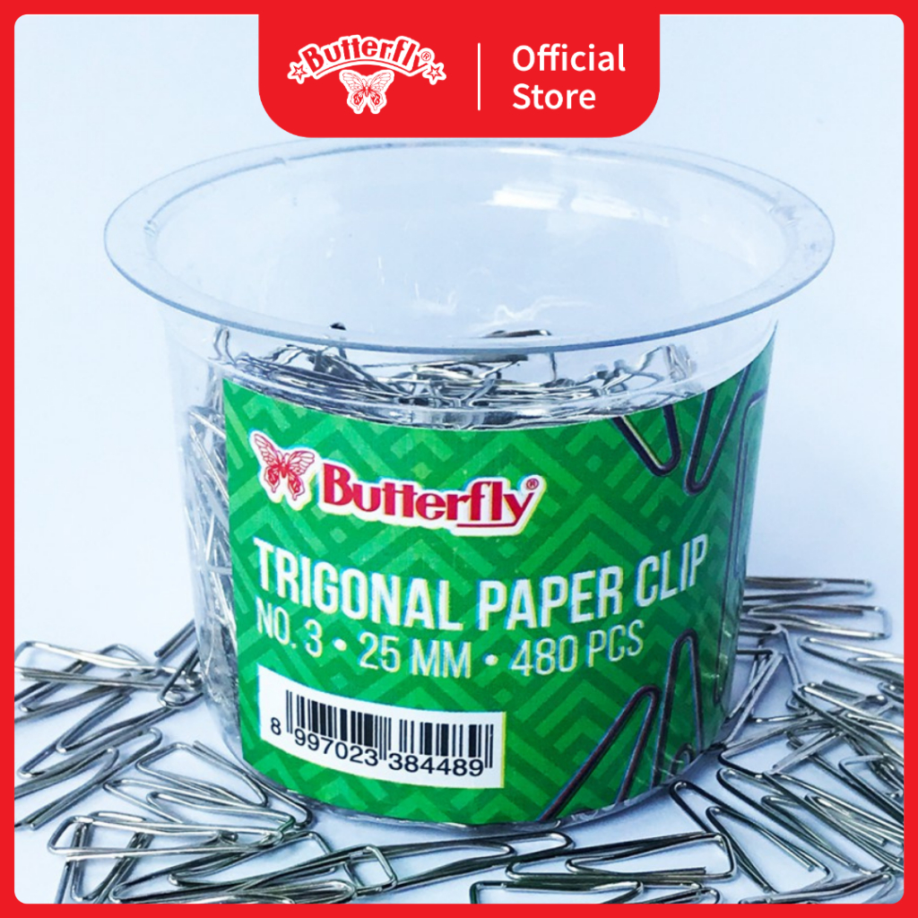 Jual Paper Clip Segitiga No. 3 / Triagonal 25mm – Penjepit Kertas Besi ...