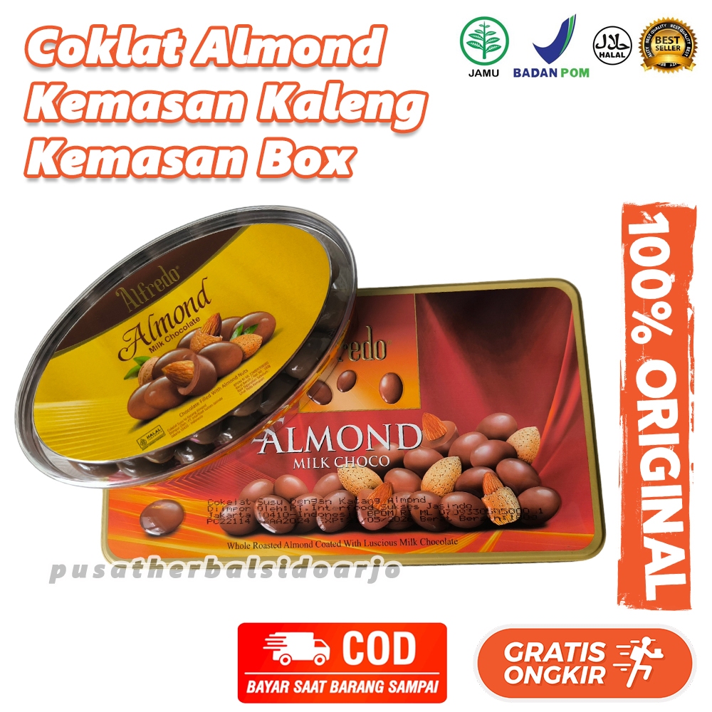 Jual Coklat Almond 180 gram Alfredo Almond Milk Choco Coklat Almond ...