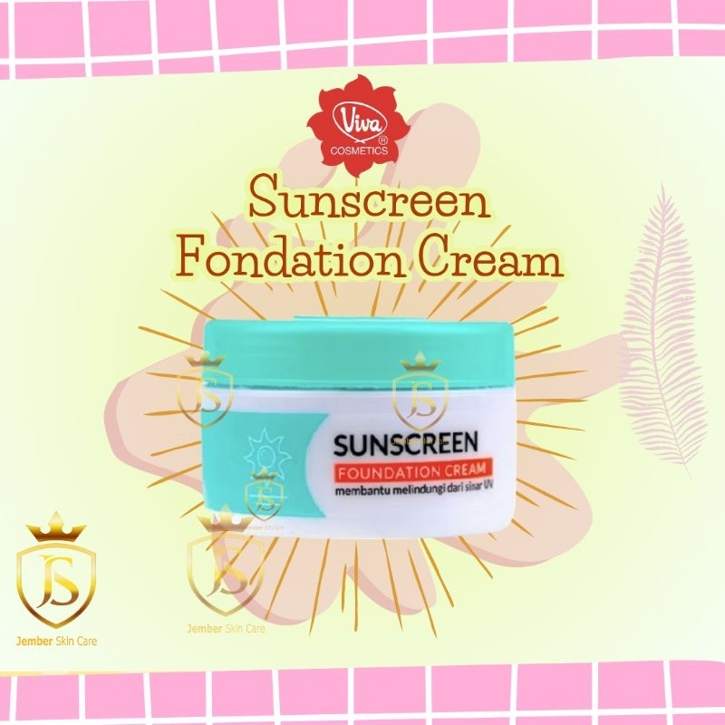 Jual VIVA Sunscreen Foundation Cream 22g | Shopee Indonesia
