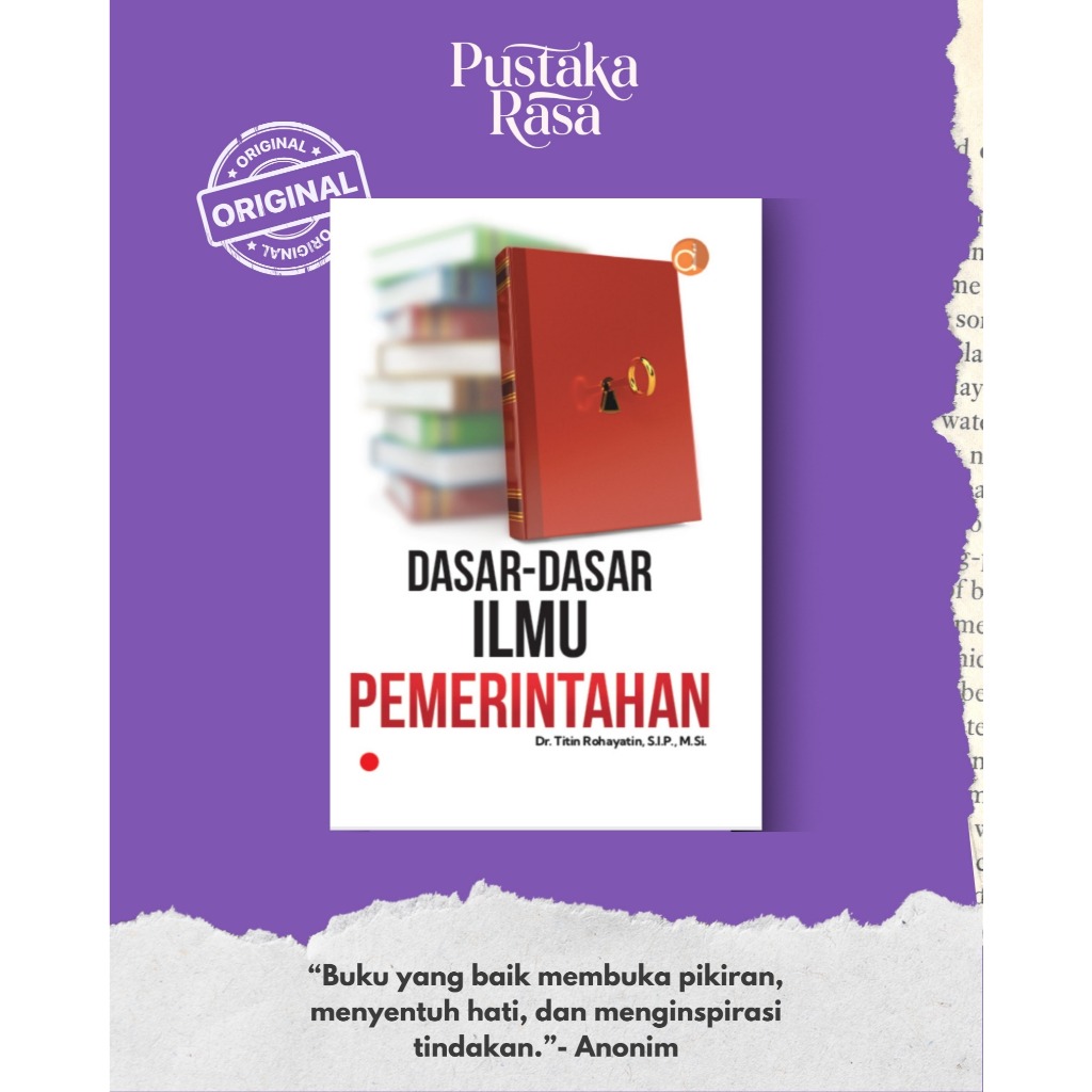Jual PUSTAKA RASA - Buku Dasar - Dasar Ilmu Pemerintahan Original ...