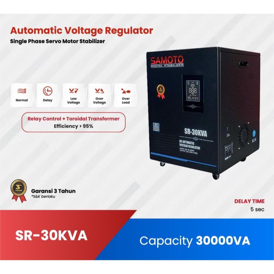 Jual Stabilizer Samoto Relay Stabilizer 30KVA AVR Type SR 30KVA Relay ...