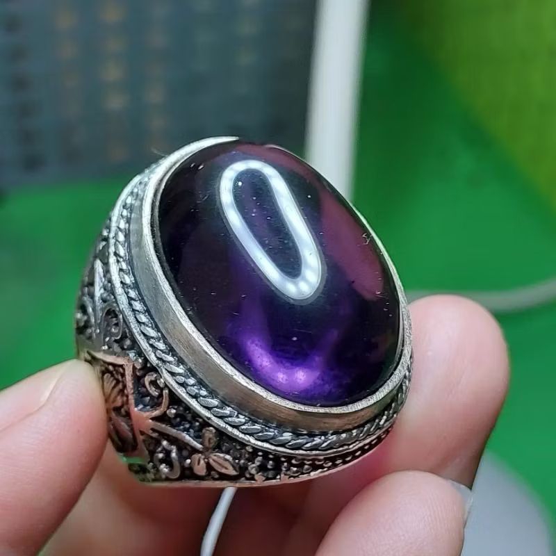 Jual Cincin Batu Kecubung bungur tanjung bintang btb Natural Ring ...