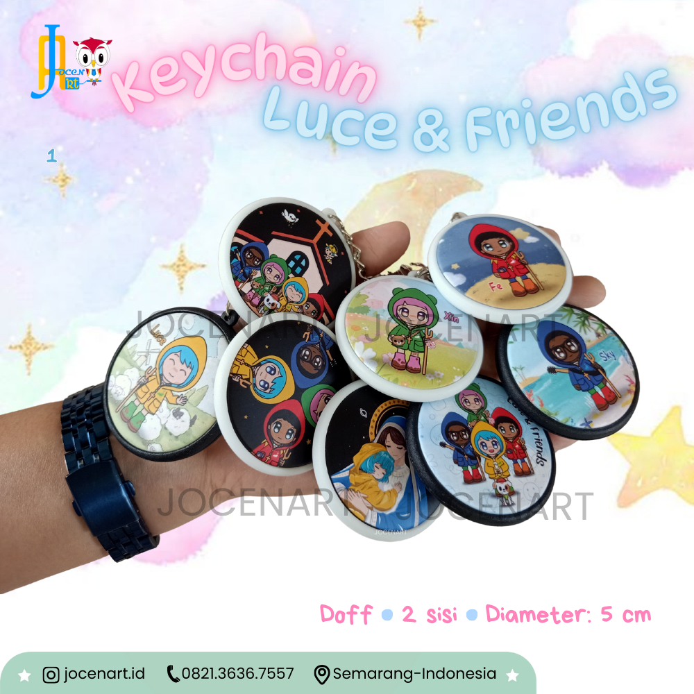 Jual Gantungan kunci bulat/keychain Luce/Ganci Luce/ganci doff/Tahun ...
