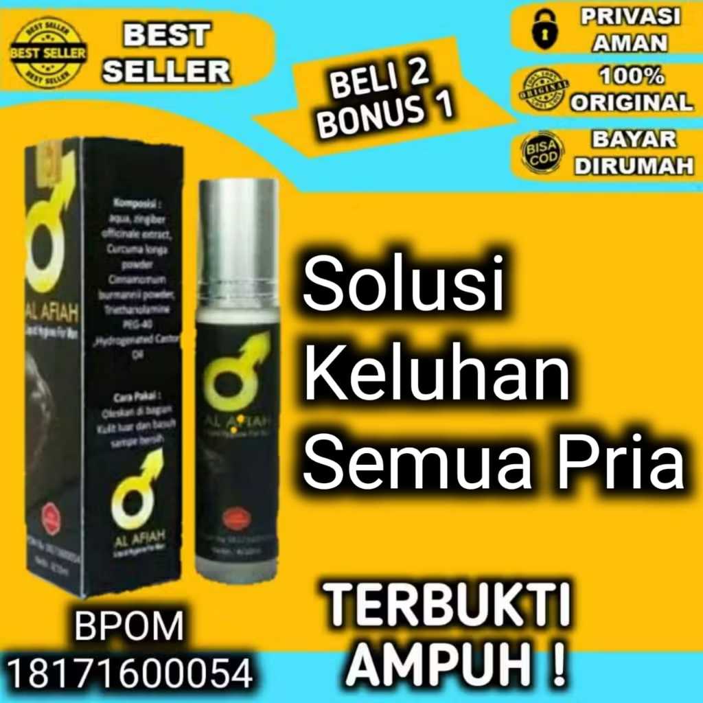 Jual AL Afiah Obat oles Kuat Pria Tahan Lama HJ ALFIAH Alfiah HERBAL solusi pria | Shopee Indonesia