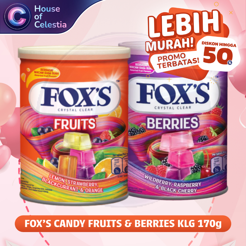 Jual FOX'S CANDY FRUITS & BERRIES PERMEN KLG 170g | Shopee Indonesia