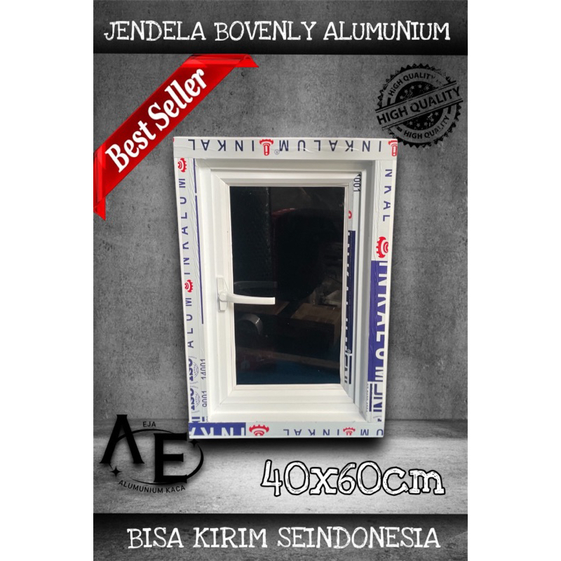 Jual Jendela Bovenly Alumunium Kaca 40x60 (bisa custom ukuran) | Shopee ...