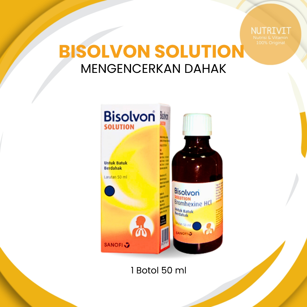 Jual BISOLVON SOLUTION 50ML OBAT BATUK BERDAHAK UNTUK NEBULIZER ...
