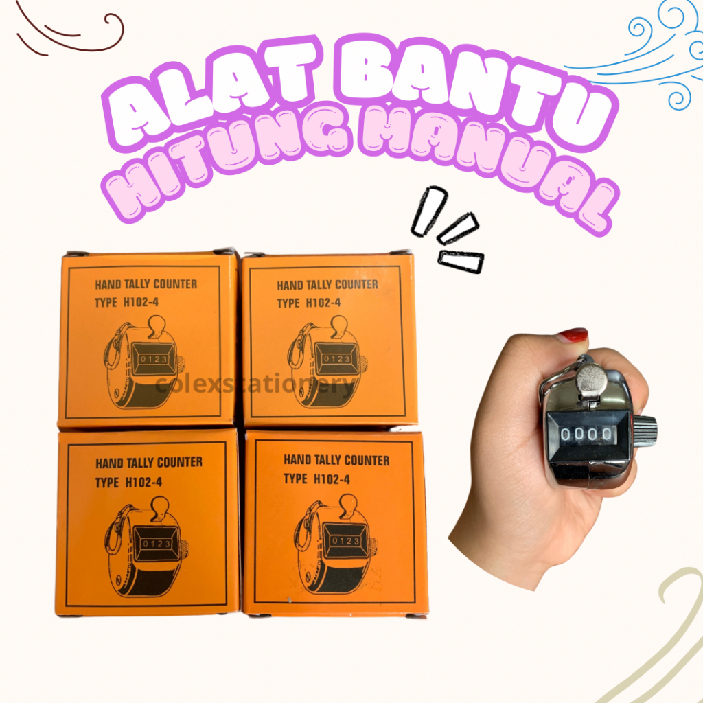 Jual Alat Bantu Hitung Manual 4 Digit / Alat Bantu Hitung Warna Silver ...