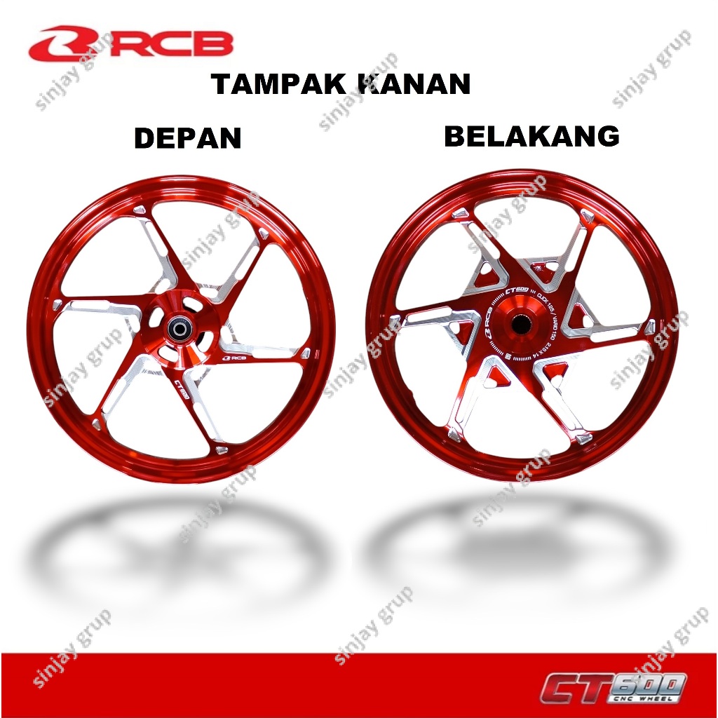 Jual RCB Velg Racing Casting CNC CT600 CT 600 Ring 14 Vario160 CBS ...
