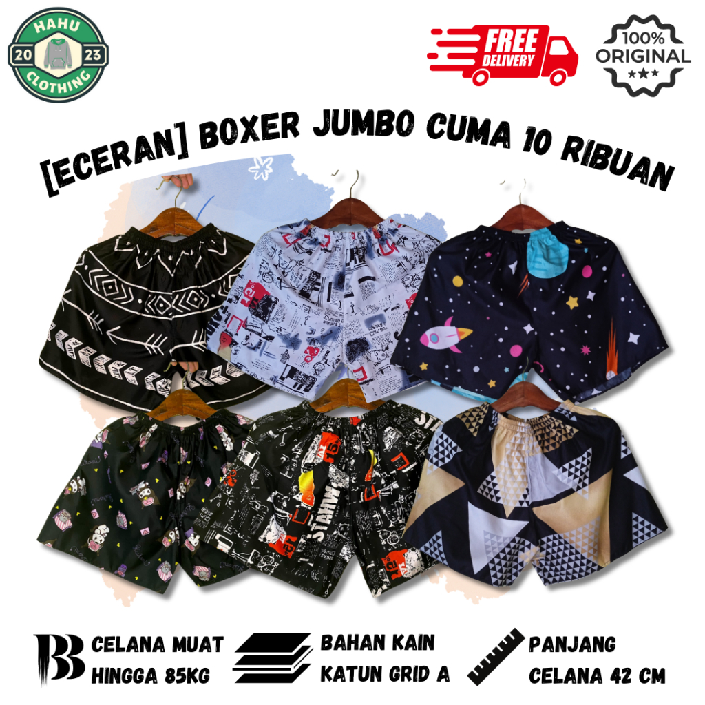 Jual [ECERAN] BOXER STIK BALIK PREMIUM SIZE JUMBO HARGA 11 RIBUAN I ...