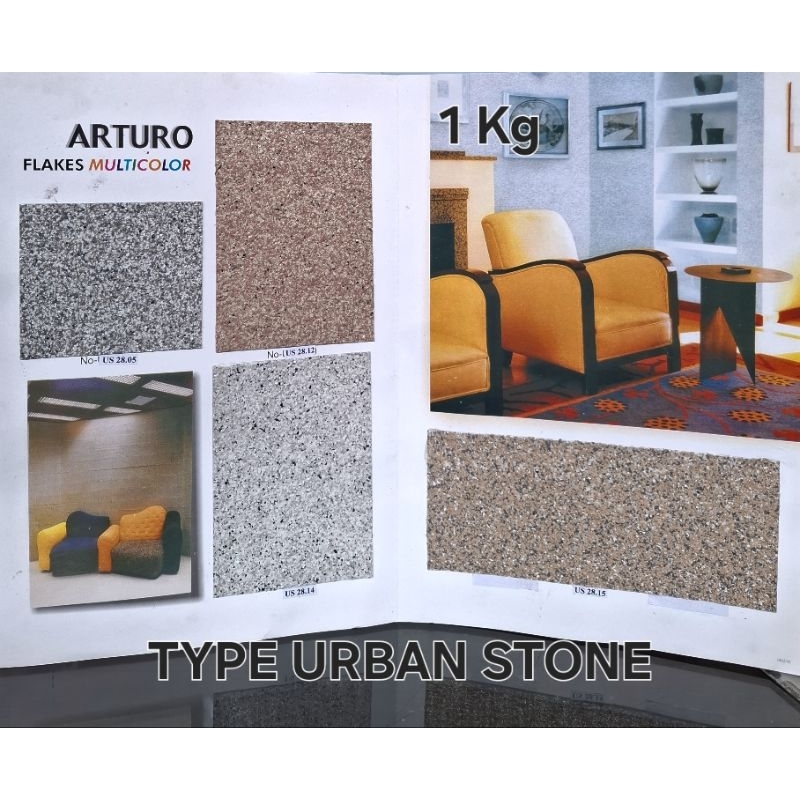 Jual ARTURO Type Urban Stone Kaleng 1 Kg Cat Texture Multicolor (4 ...
